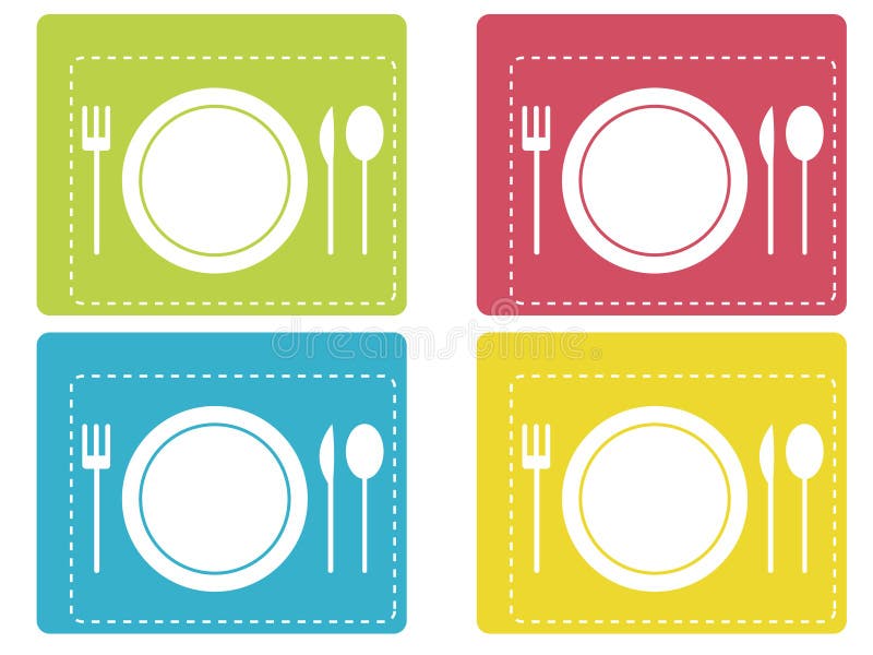 Dinner icons stock vector. Illustration of blue, napkin - 7062327