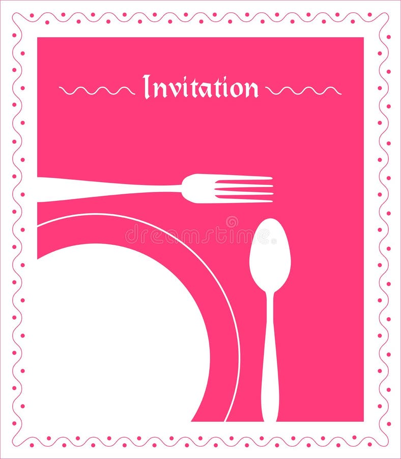 Dinner invitation stock vector. Illustration of kitchen - 4424962