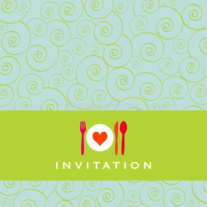 Dinner invitation stock vector. Illustration of kitchen - 4424962