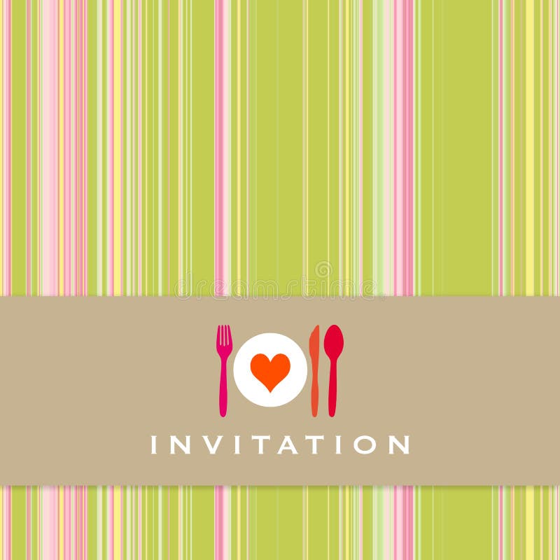 Invitation to dinner stock vector. Illustration of dining - 3643006