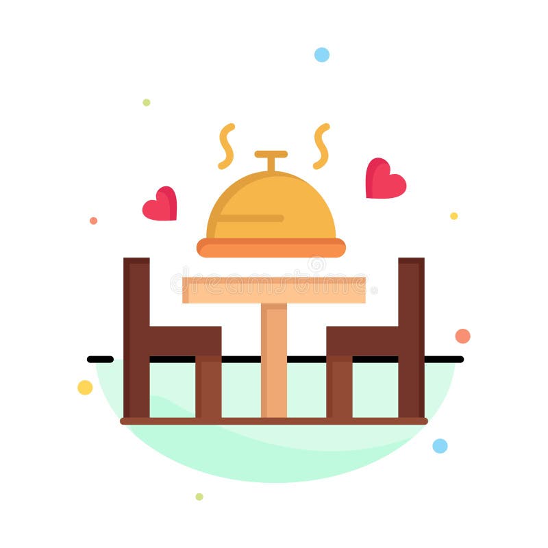 Dinner, Love, Wedding, Plate Business Logo Template. Flat Color Stock ...