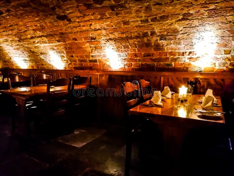 Dinner in a Old and Rustical Restaurants in Kalmar Stock Photo - Image ...