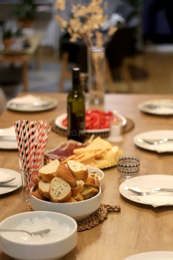 Dinner Party stock photo. Image of meal, plate, finger - 161698086