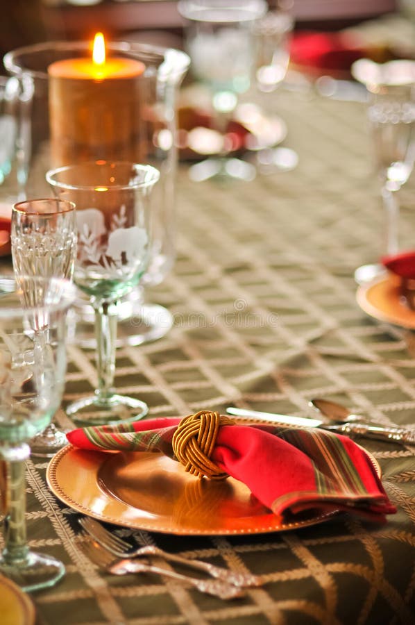 Candle Light Dinner Setting Stock Image - Image of dining, color: 3504931