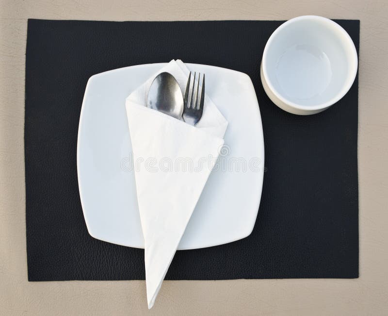 Dinner place setting. stock image. Image of hotel, decoration - 25783347