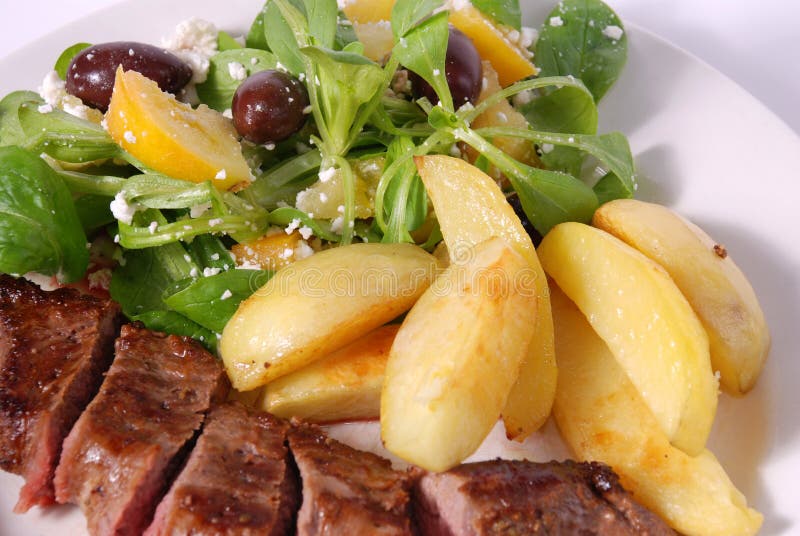 Dinner plate stock image. Image of plate, meat, cuisine - 8479197