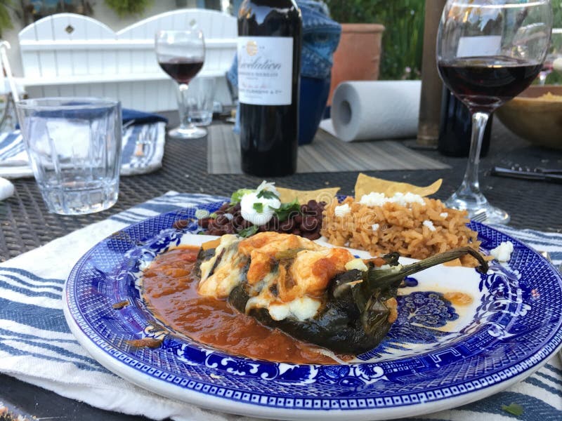 Dinner Plate stock photo. Image of dinner, relleno, chips - 352142808