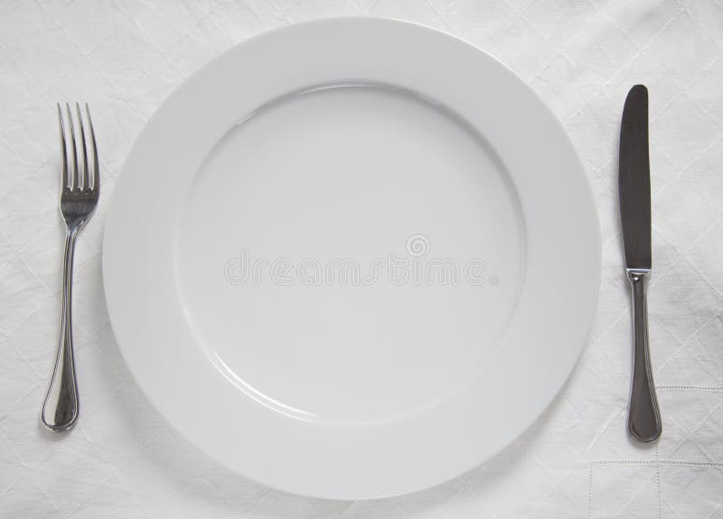 Dinner Plate, Knife and Fork Stock Photo - Image of setting, three ... Dinner Plate, Knife and Fork Stock Photo - Image of setting, three ...