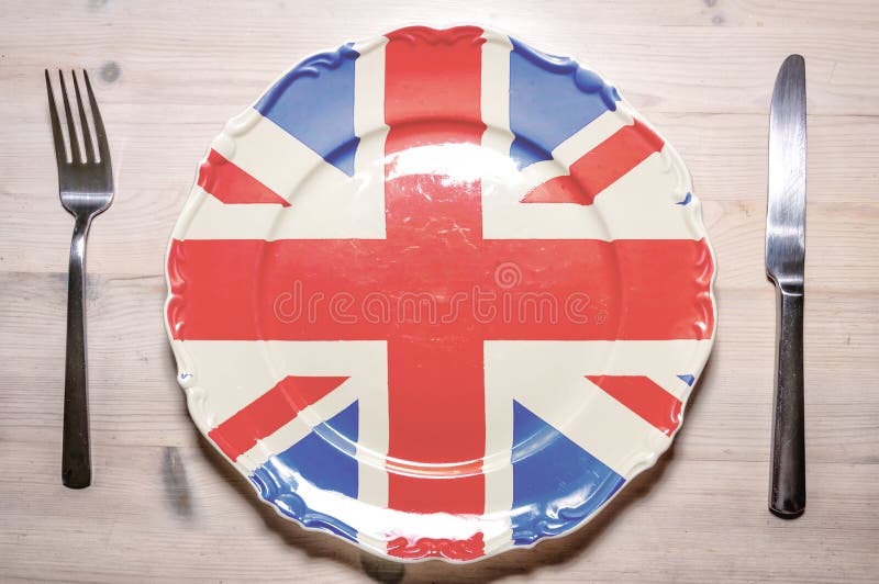 Dinner Plate United Kingdom Stock Photo - Image of flag, kitchenware ...