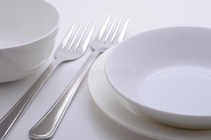 Dinner plates stock image. Image of setting, arranged - 32881267