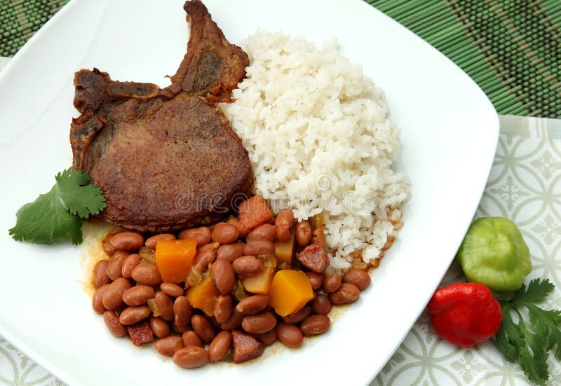 Dinner stock photo. Image of rice, dinner, caribbean - 31159052