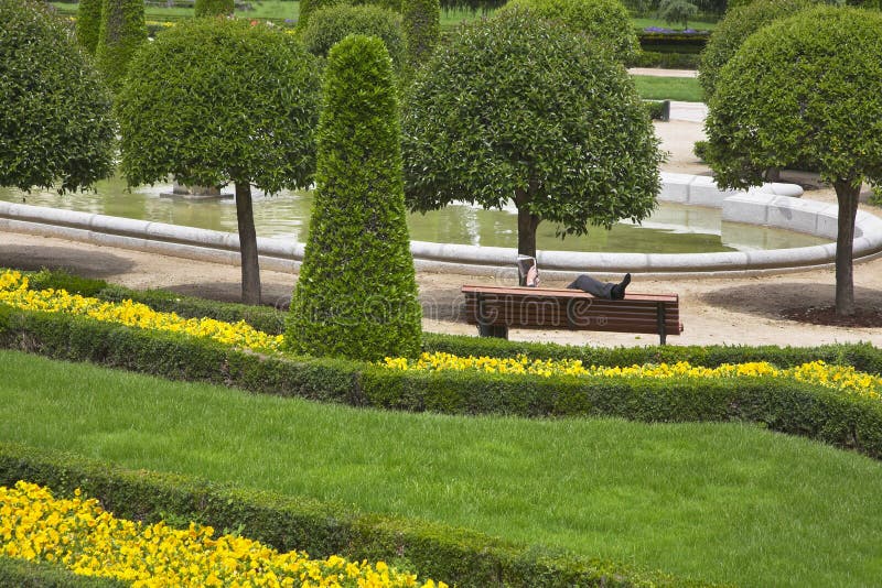 After-dinner rest in park stock image. Image of street - 187643101