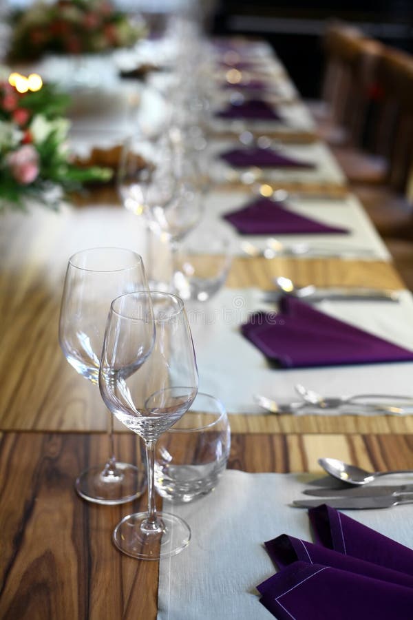 Dinner in a restaurant stock image. Image of glass, banquet - 44988279