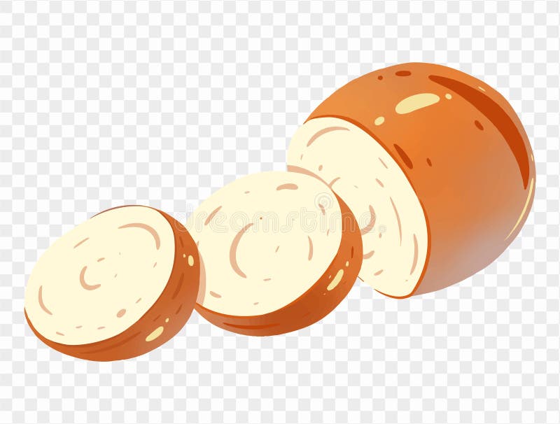 Dinner Rolls Sliced into Pieces and Arranged on Transparent Background ...