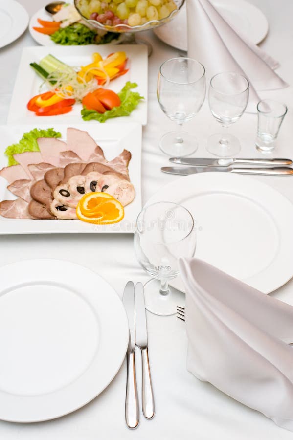 Dinner is served stock photo. Image of restaurant, food - 12361148