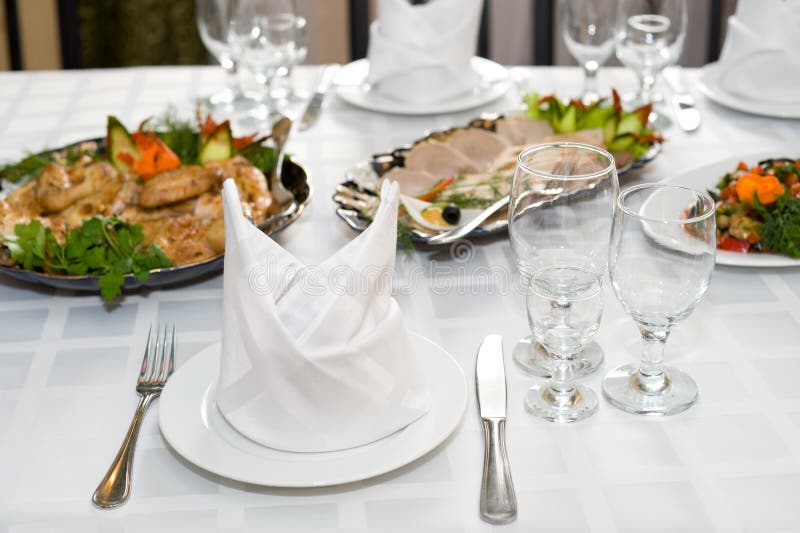 Dinner is served stock photo. Image of plate, dish, meat - 17638052