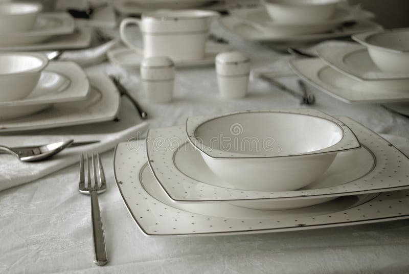 Dinner service stock image. Image of dining, industrial - 77842339