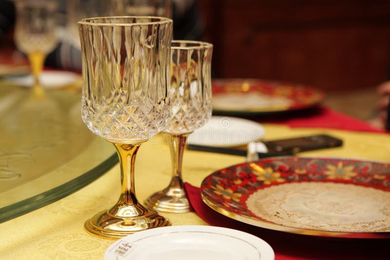 Dinner Service at Restaurant Stock Photo - Image of luxury, food: 13814460