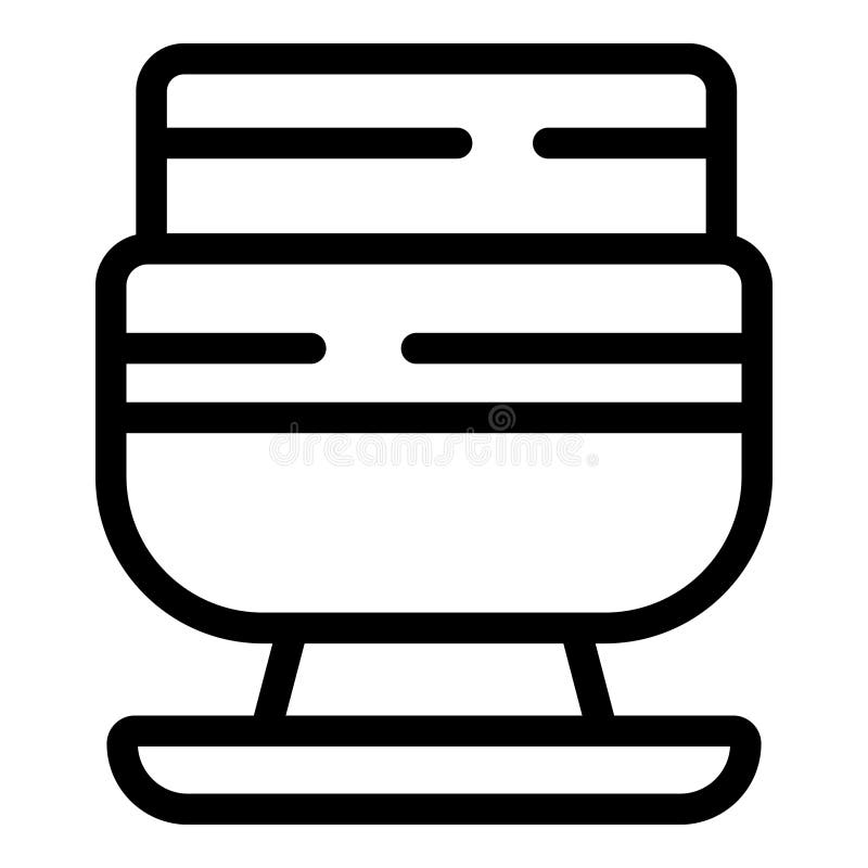 Dinner Service Tools Icon Outline Vector. Dessert Platter Stock ...