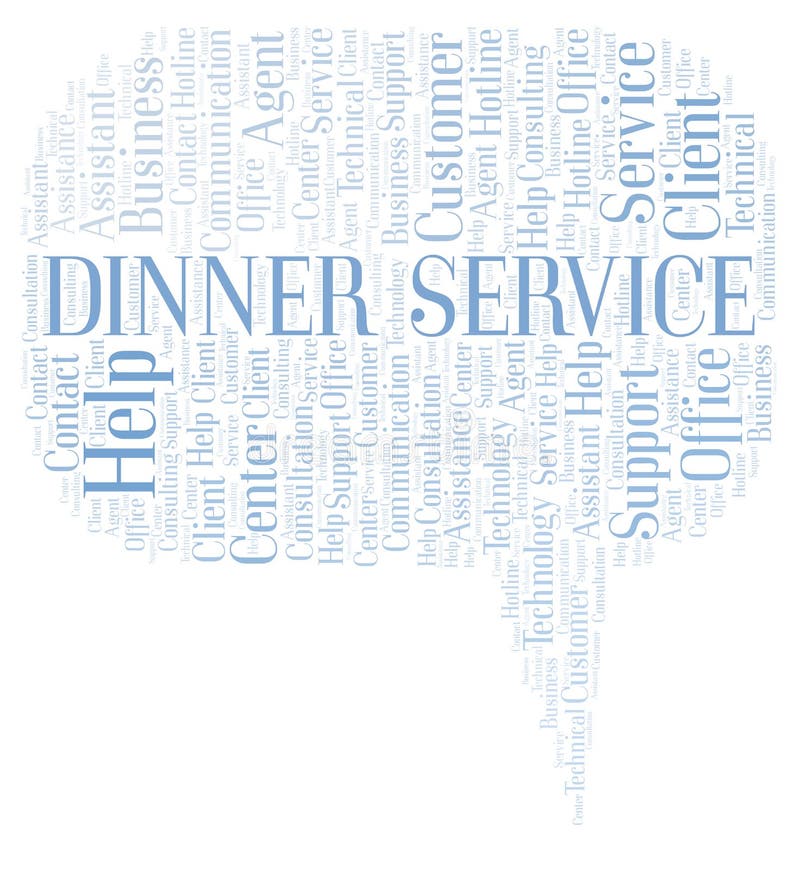 Dinner Word Presented On Text Cloud Background Stock Illustration ...