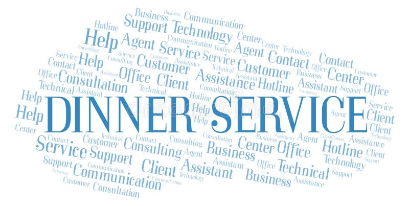 Dinner Service word cloud. stock illustration. Illustration of card ...