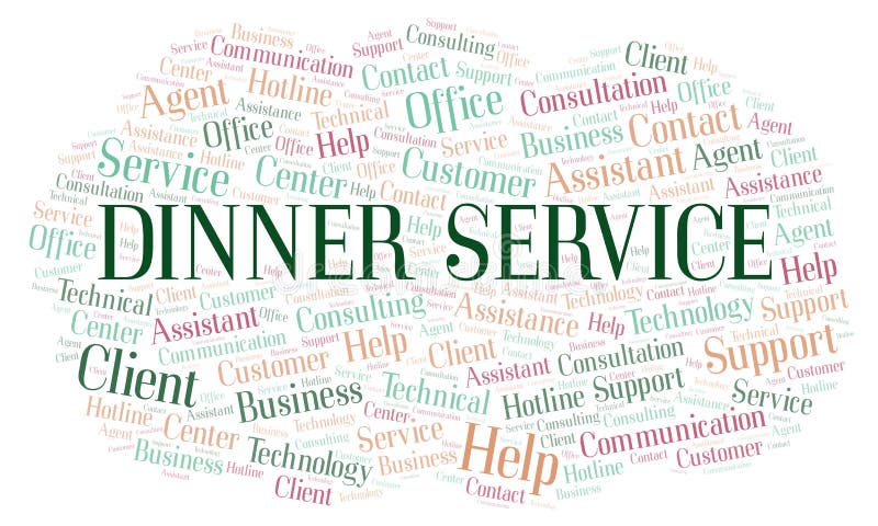 Dinner Word Presented On Text Cloud Background Stock Illustration ...