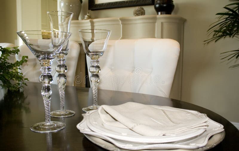 Dinner Setting stock image. Image of napkin, glass, table - 1855879
