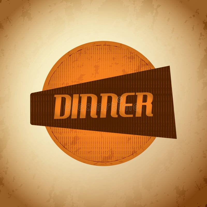 Dinner Signboard. Vector Illustration Decorative Design Stock ...