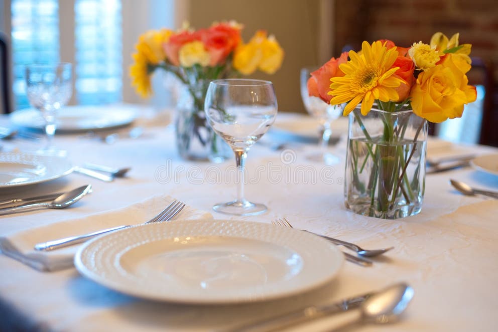 Dinner Table stock image. Image of holiday, spring, meal - 11297963