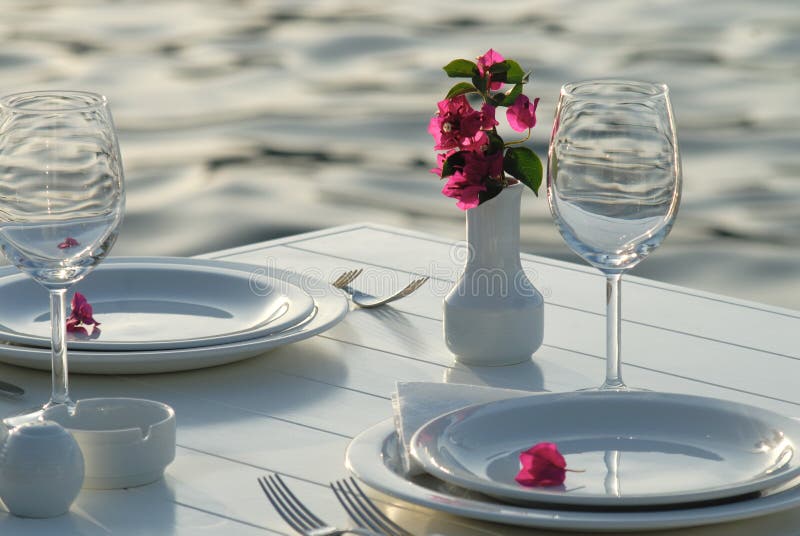 Dinner table stock image. Image of hotel, plate, table - 9621523