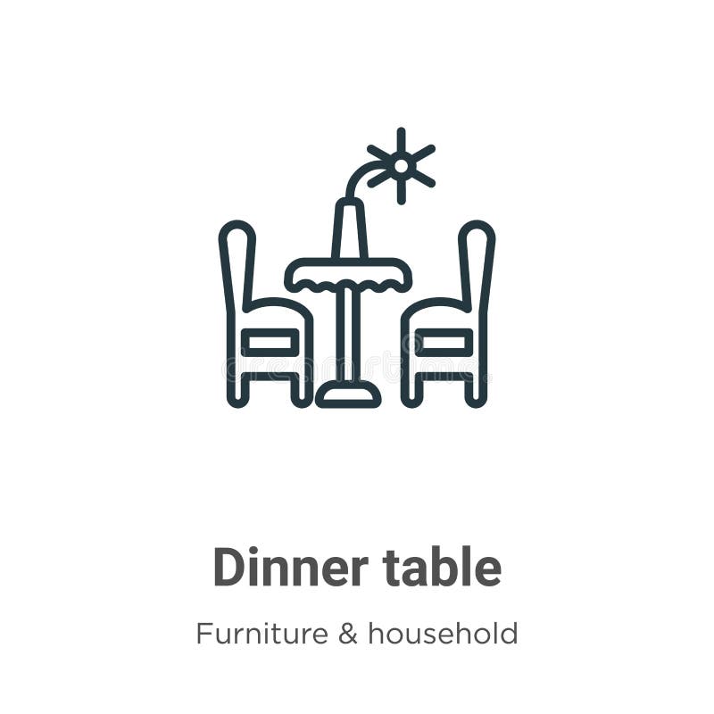 Dinner Table Icon in Filled, Thin Line, Outline and Stroke Style ...
