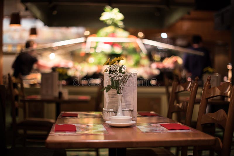 Dinner Table At A Rustic And Fancy Restaurant Stock Photo - Image of ...