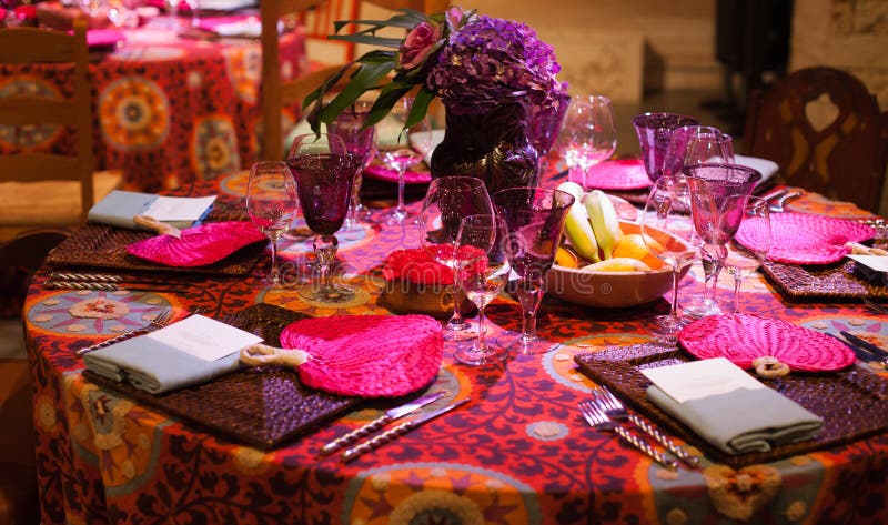 Dinner table setting stock image. Image of arrangement - 23366087