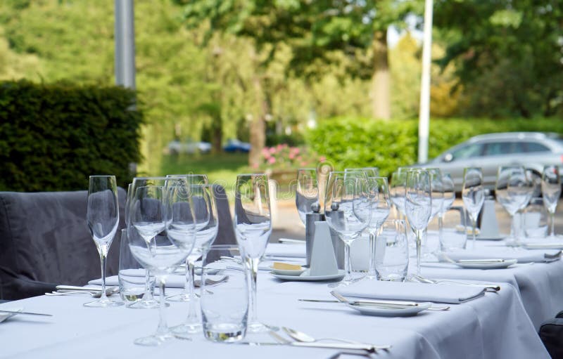 Dinner Tables on Terrace of Star Restaurant 3 Stock Image - Image of ...
