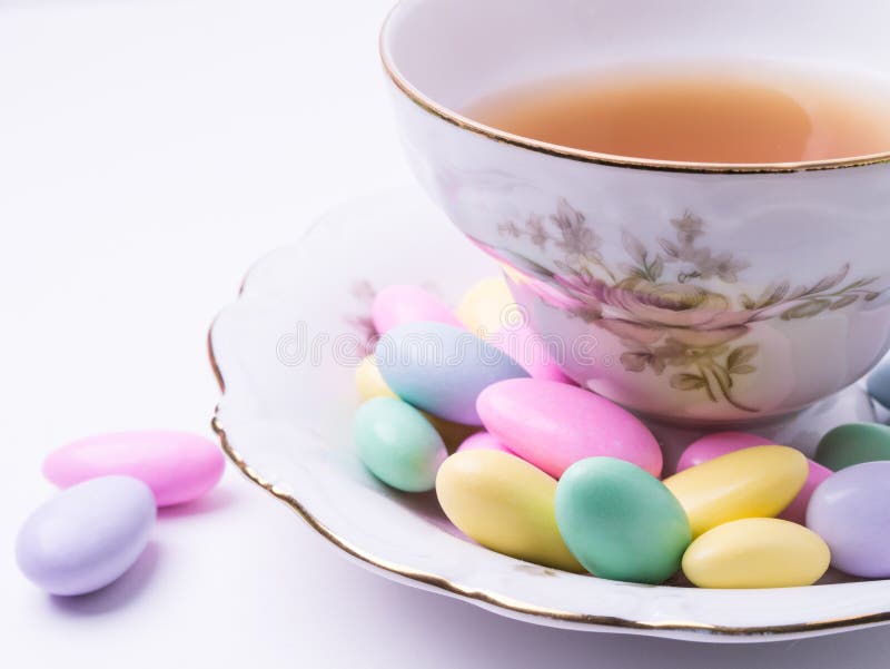After dinner tea and candy stock photo. Image of white - 24917804