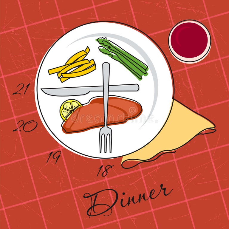Cartoon Dinner Time Stock Illustrations – 3,643 Cartoon Dinner Time ...