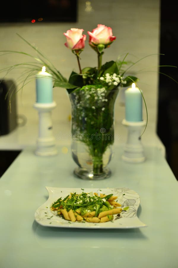 Dinner stock image. Image of candlelight, flower, candle - 118032113