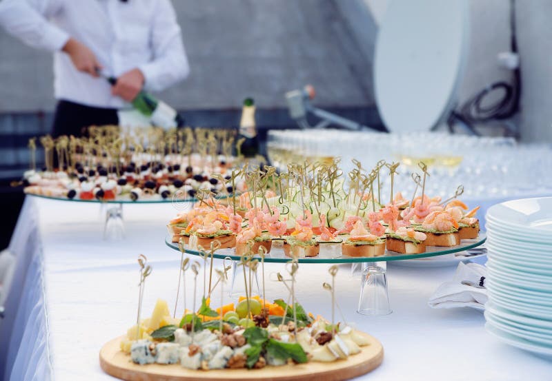 Dinner with a Variety of Snacks Stock Image - Image of lifestyle ...