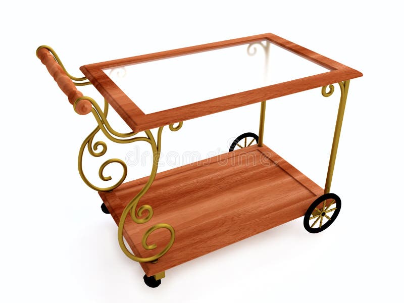 Dinner Wagon in 3D stock illustration. Illustration of eating - 22791576