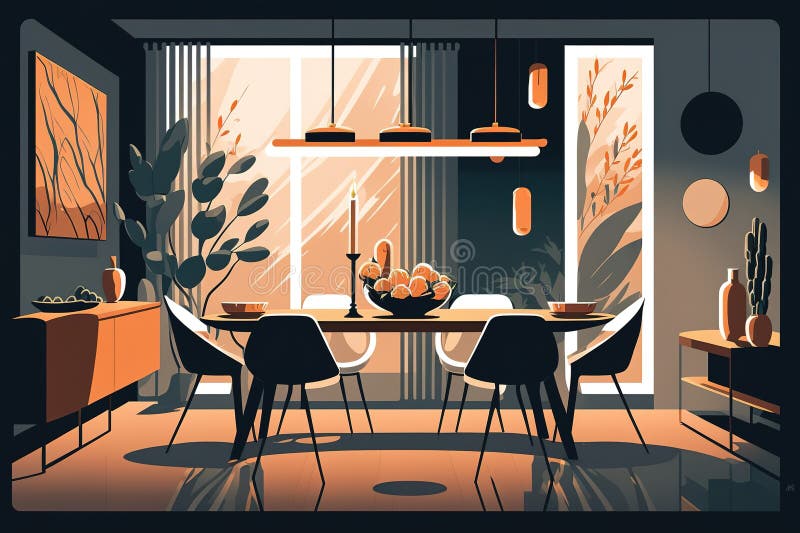 Dinning Hall Illustration Stock Illustrations – 16 Dinning Hall ...