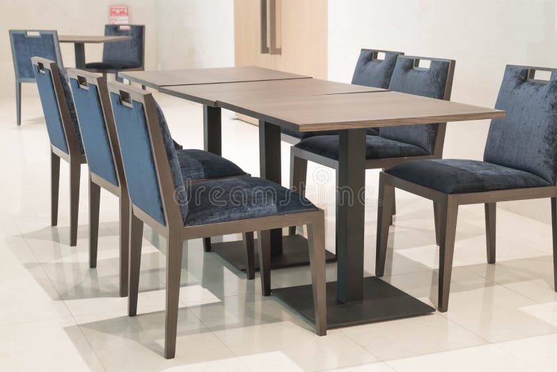 Dinning Room Table and Chairs Stock Image - Image of empty, indoors ...