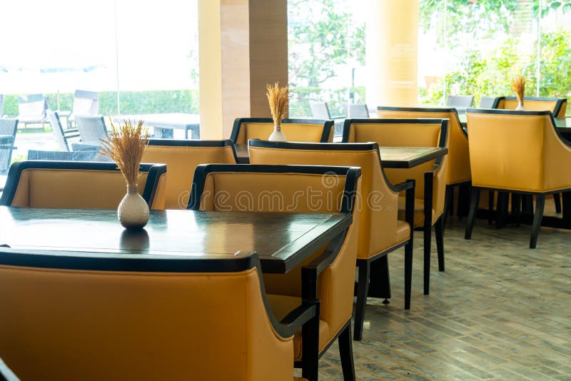 Dinning Table in Cafe Restaurant Stock Photo - Image of luxury, drink ...