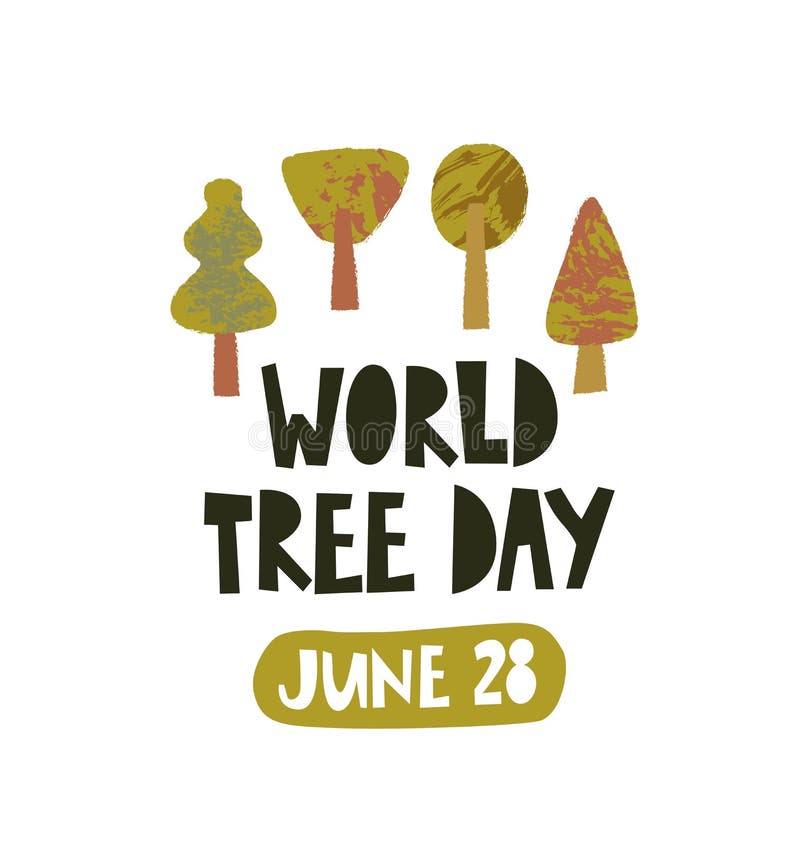 World Tree Day, Forest Day Concept Card or Poster Template Stock Vector ...