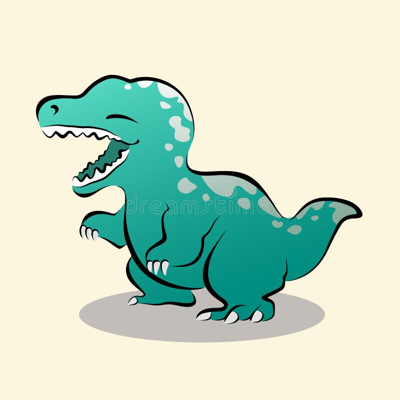 Blue Spotted Pretty Dinosaur is Laughing. Stock Vector - Illustration of dragon, dino: 246915076