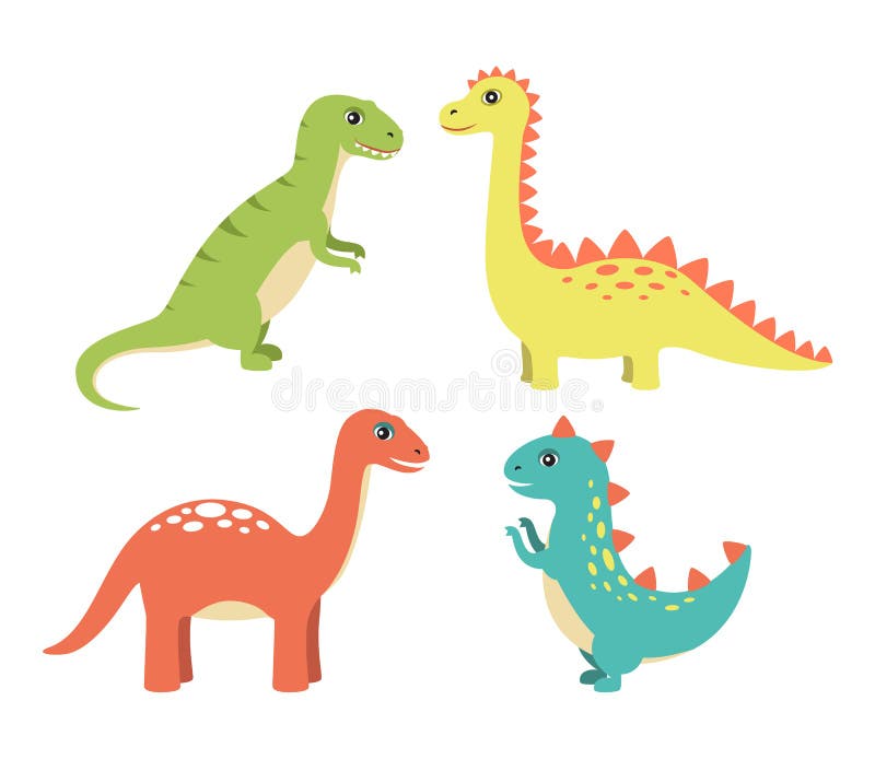 Dino Collection Types Set Vector-Illustration Vektor Abbildung ...