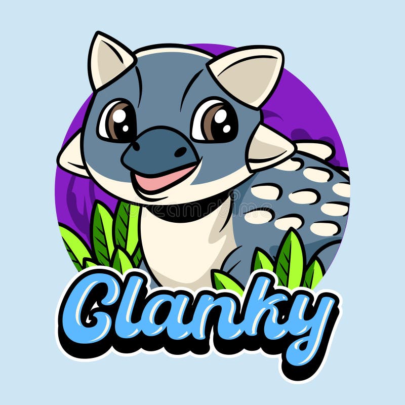 Cute Ankylosaurus Dinosaur Character Mascot in Vector Cartoon ...