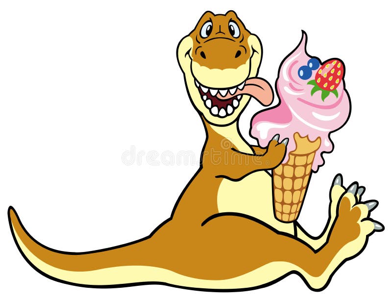 Dinosaur eating vector stock vector. Illustration of dinosaur - 20746966