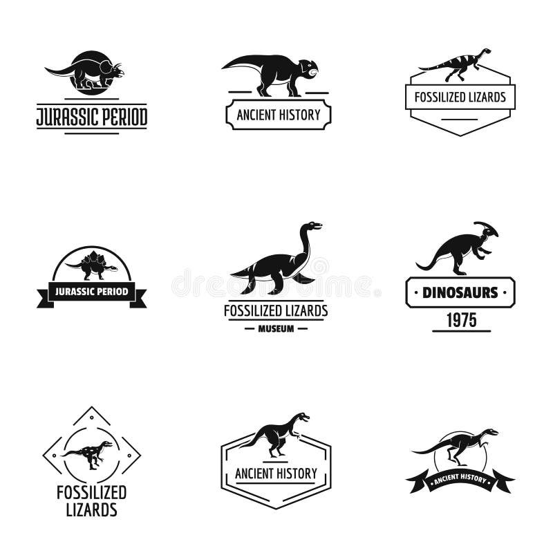 Dino Logo Maker Set. Dinosaur Logotype Creator. Vector T-rex Banner ...