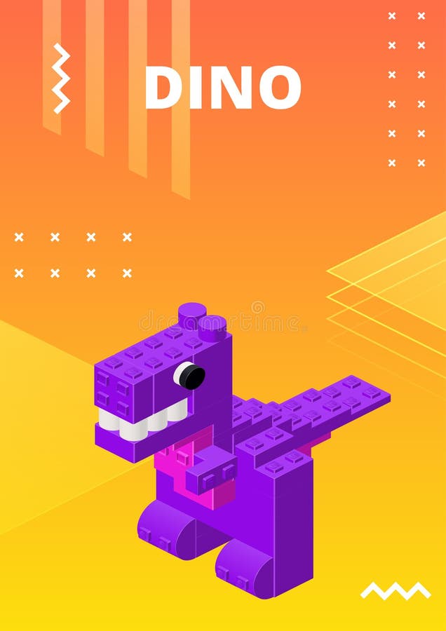 DIno Poster for Print and Design. Vector Stock Vector - Illustration of ...