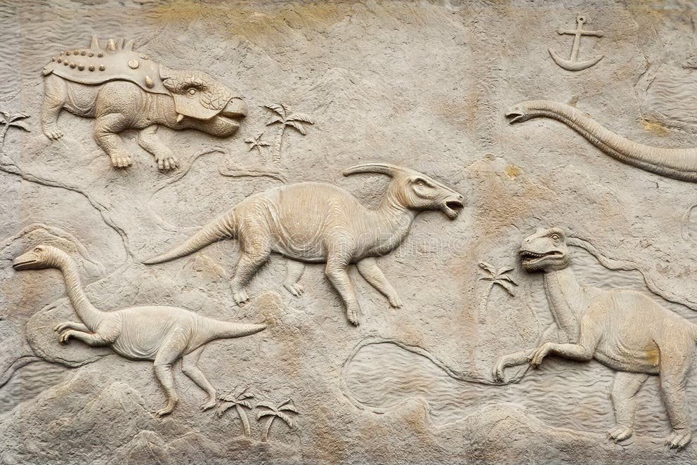 Dino relief stock image. Image of rock, unique, textured - 44856029